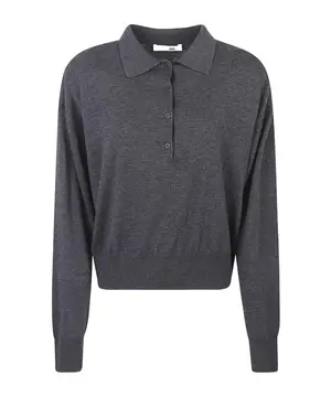 THE FRANKIE SHOP Croydon Padded Knit Polo - Black