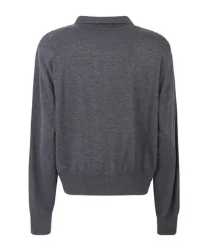 THE FRANKIE SHOP Croydon Padded Knit Polo - Black