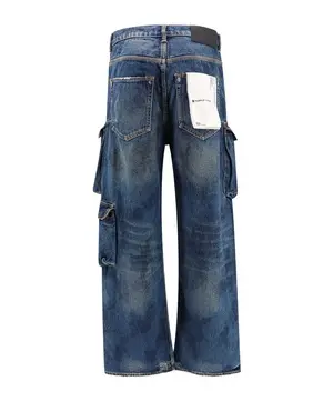 PURPLE BRAND Distressed Wide-leg Jeans