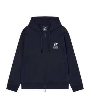 Armani Exchange Logo Hoodie - Navy Blue