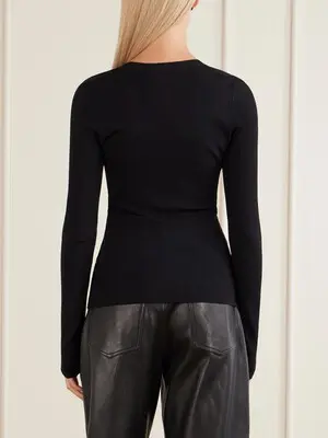 Stella McCartney Ribbed Scoop Neck Jersey Top