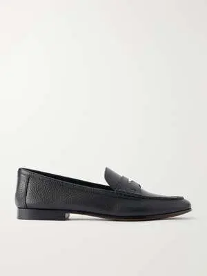 Polo Ralph Lauren Pebble-grain Leather Loafers - Black