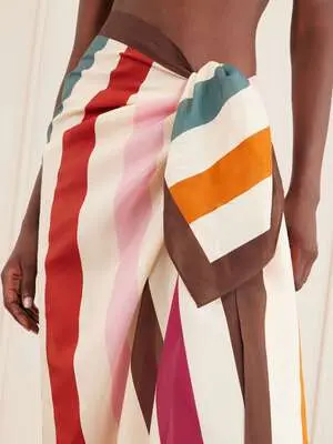 ERES Modernity Striped Cotton And Silk-blend Sarong
