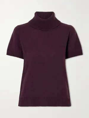 ALLUDE Cashmere Turtleneck Sweater - Purple