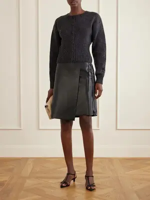 ST. AGNI Cropped Merino Wool Cardigan