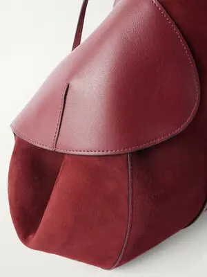NEOUS Berenices Suede And Leather Tote - Burgundy
