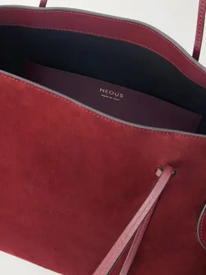 NEOUS Berenices Suede And Leather Tote - Burgundy