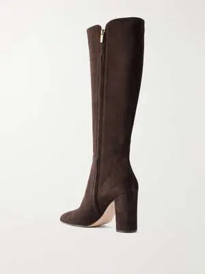 GIANVITO ROSSI 85 Suede Knee-high Boots