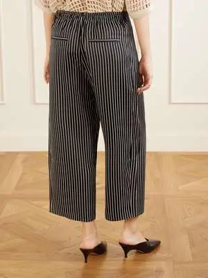 Maria Mcmanus Balloon Drawstring Habotai Wide-leg Pants