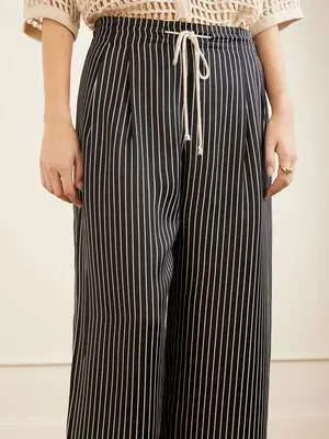Maria Mcmanus Balloon Drawstring Habotai Wide-leg Pants