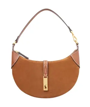 Polo Ralph Lauren Suede Shoulder Bag Brown