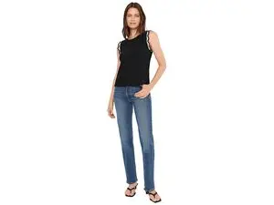 Vince Camuto Sleeveless Crewneck Tank With Scalloped Trim