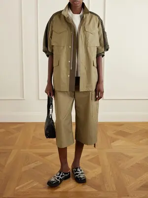 Sacai Shell-trimmed Cotton Jacket