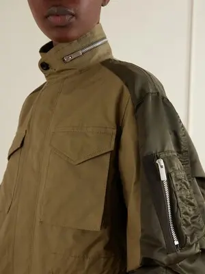 Sacai Shell-trimmed Cotton Jacket