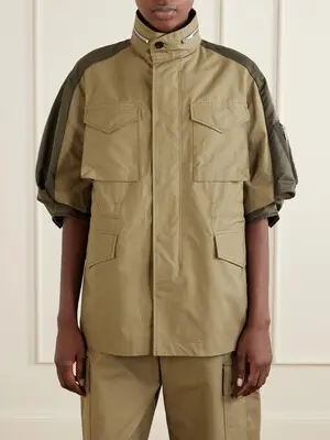 Sacai Cotton And Shell Jacket
