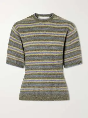 Proenza Schouler White Label Dana Striped Wool-blend Sweatshirt - Multi