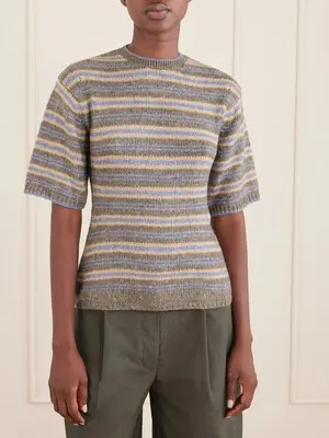 Proenza Schouler White Label Dana Striped Wool-blend Sweatshirt - Multi