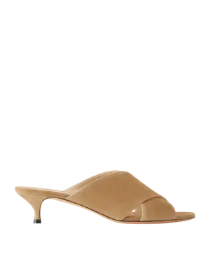 Le Monde Beryl Luca 35 Suede Mules - Brown