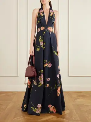 Erdem Flora Leather Shoulder Bag