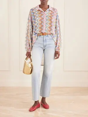 Missoni Striped Crochet-knit Shirt