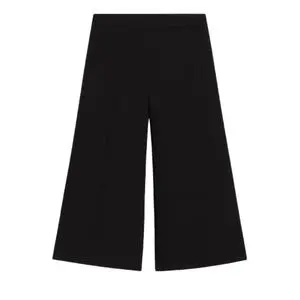 CONQUISTA High-waisted Wide Leg Trousers - Black