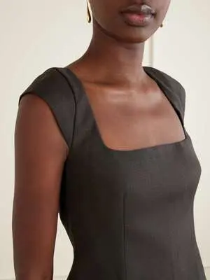 ST. AGNI Open-back Wool-blend Blouse
