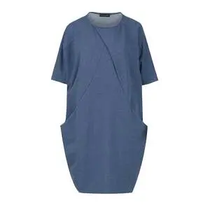 CONQUISTA Melange Batwing Dress - Blue
