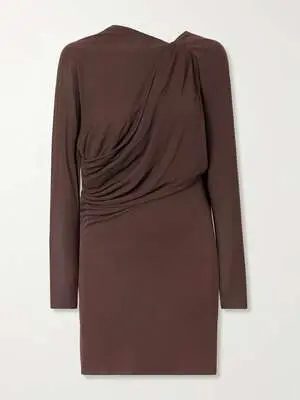 Alex Perry Open-back Draped Jersey Mini Dress - Black