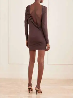 Alex Perry Open-back Draped Jersey Mini Dress