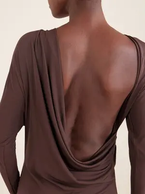 Alex Perry Open-back Draped Jersey Mini Dress