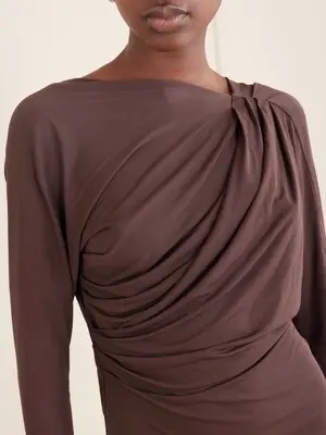 Alex Perry Open-back Draped Jersey Mini Dress