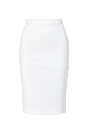 CONQUISTA Fitted High-waisted Pencil Skirt - White
