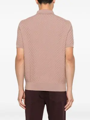 Brioni Cotton And Cashmere Polo Shirt - Pink