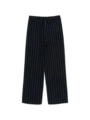 ALYSI Wool Striped Wide-leg Trousers
