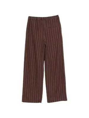 ALYSI Wool Striped Wide-leg Trousers