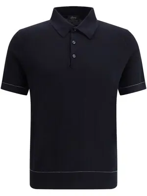 Brioni Cotton Polo Shirt - Blue