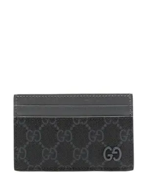 Gucci Two-tone Gg Card Holder - Black