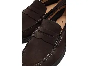 BOSS Sienne Suede Loafers - Brown