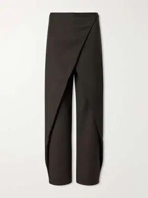ST. AGNI Rouleau Wool-blend Wide-leg Pants - Gray