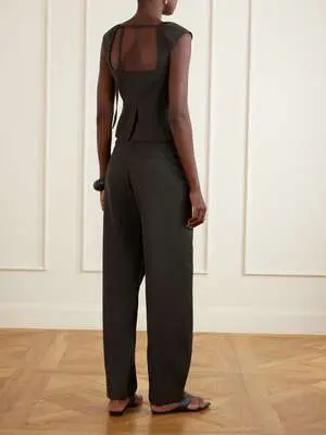 ST. AGNI Rouleau Wool-blend Wide-leg Pants
