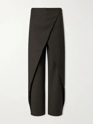 ST. AGNI Rouleau Wool-blend Wide-leg Pants - Gray