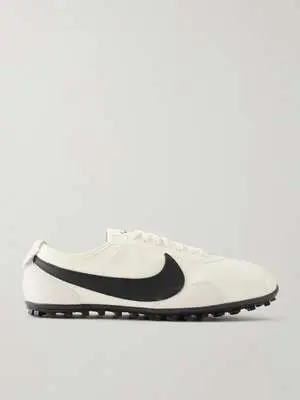 Nike Moon Shoe Suede-trimmed Shell Sneakers - Cream