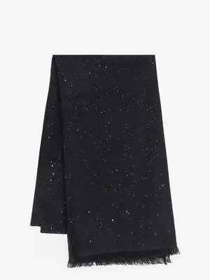 Brunello Cucinelli Cashmere And Silk Scarf - Black