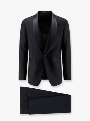 Tagliatore Virgin Wool Tuxedo - Black