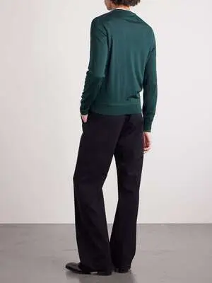 TOM FORD Slim-fit Cashmere And Silk-blend Sweater - Green
