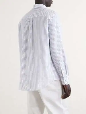 Dunhill Striped Cotton Shirt - Light Blue