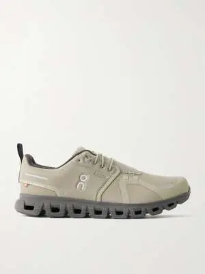 On Cloud 6 Wp Rubber-trimmed Stretch-knit Slip- Sneakers - Green