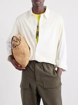 JW Anderson Raffia Bulb Tote Bag With Leather Trim