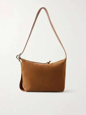 Loewe Loop Medium Logo-debossed Leather Messenger Bag - Brown