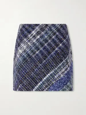 Missoni Striped Metallic Crochet-knit Mini Skirt - Purple
